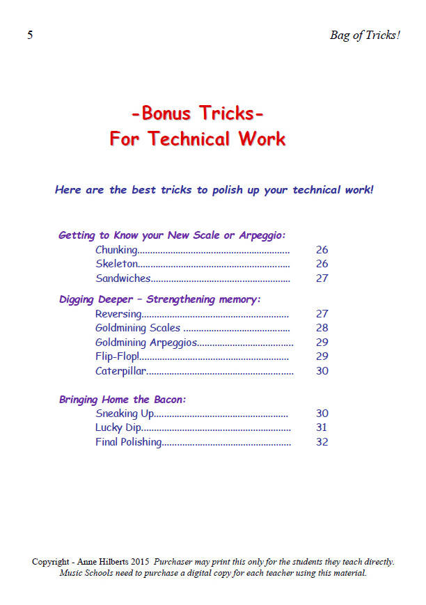 My Bag of Practice Tricks! Original Children's Edition – Music Teacher ...