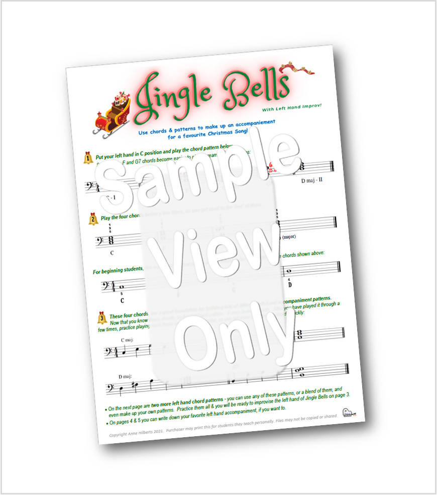 ‘Jingle Bells’ – Chords, Improv & Sheet Music - BUNDLE – Music Teacher ...