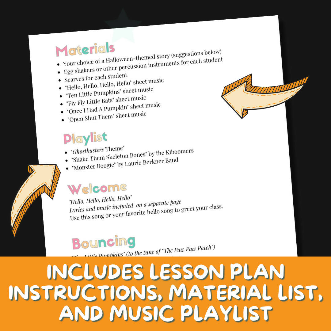 Halloween Music Lesson Plan (PreK - 2) – Music Teacher Resources