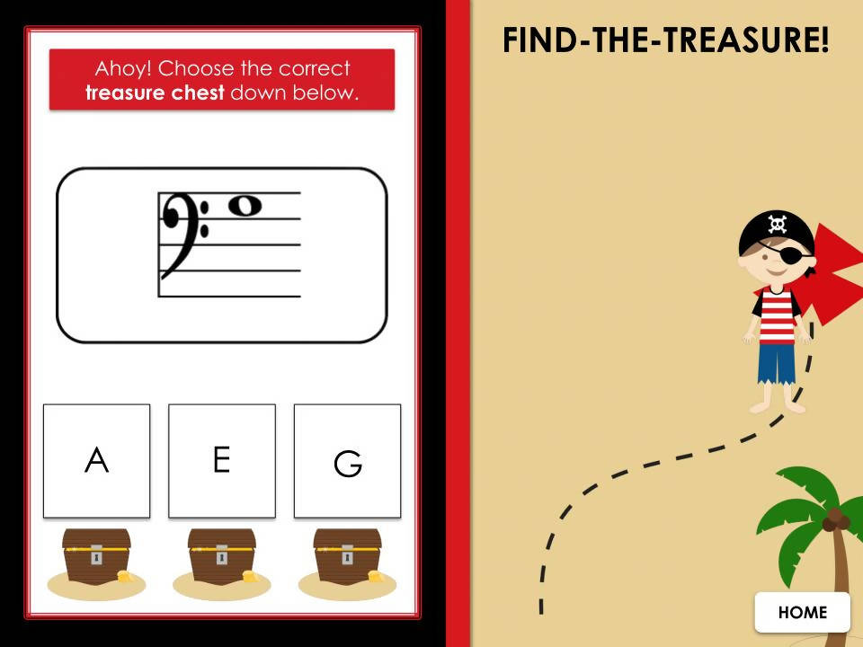 Find the Treasure | Bass Space Notes | Interactive Digital Music Game ...