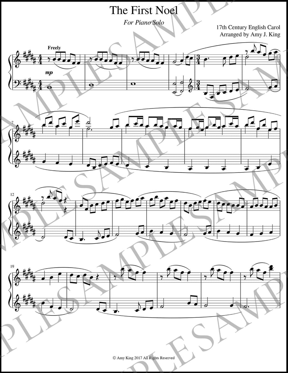The First Noel — Early-Advanced Piano – Music Teacher Resources