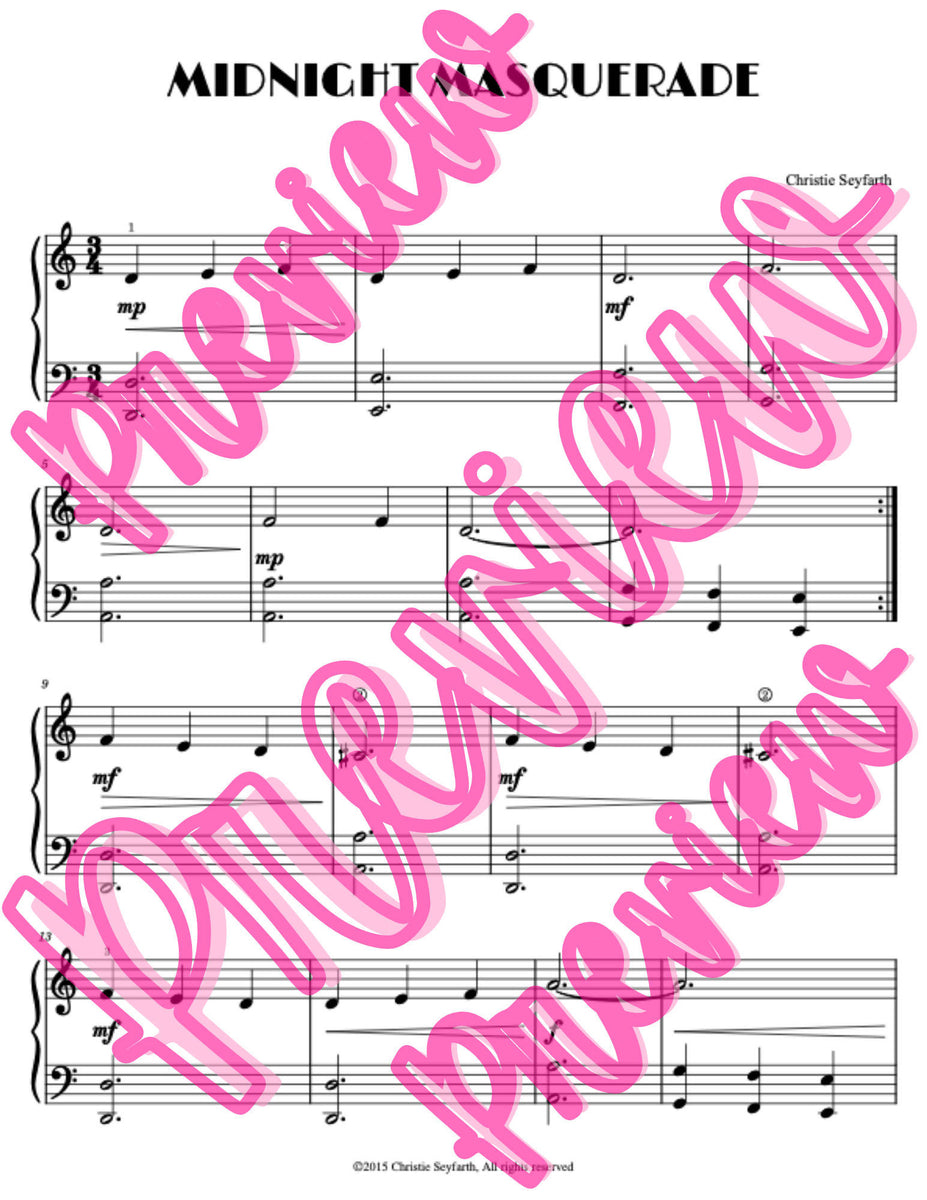 Midnight Masquerade: Lyrical Halloween Piano Solo – Music Teacher Resources