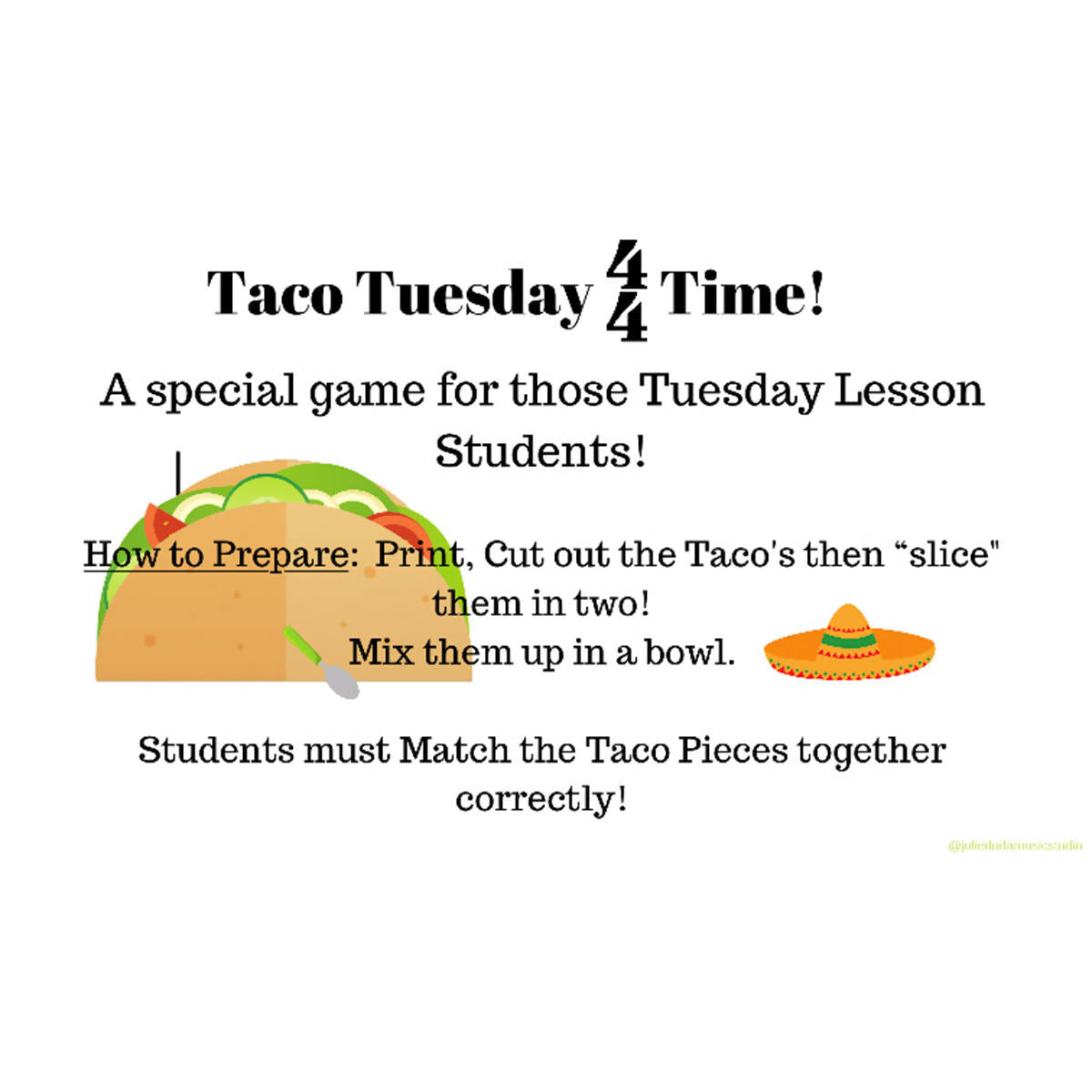 Delicious Taco Tuesday in 4/4 Time – Music Teacher Resources