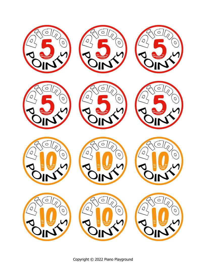 Piano Points Money Bucks Incentive – Music Teacher Resources
