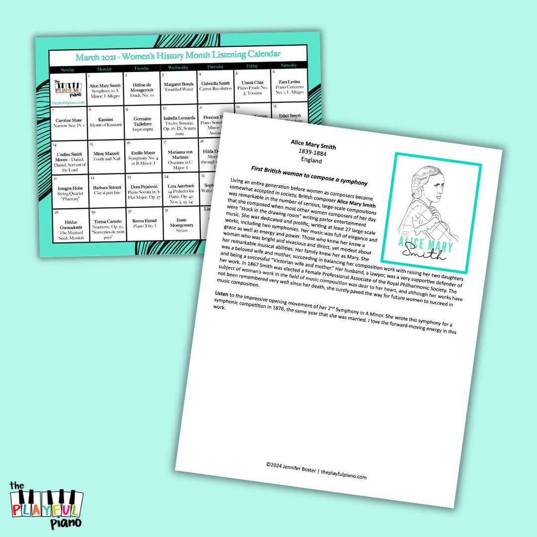 Female Composers Challenge 2021: Listening Calendar & Composer Bios ...