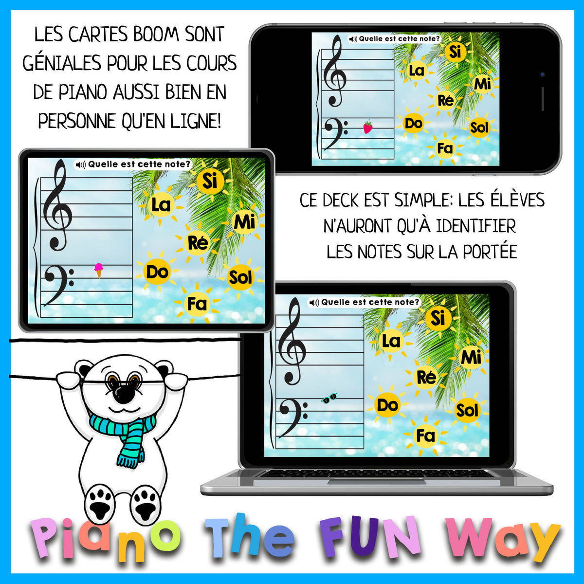 French BC: Solfege Niveau 1 Edition Été (Fa3 au Sol4) – Music Teacher ...