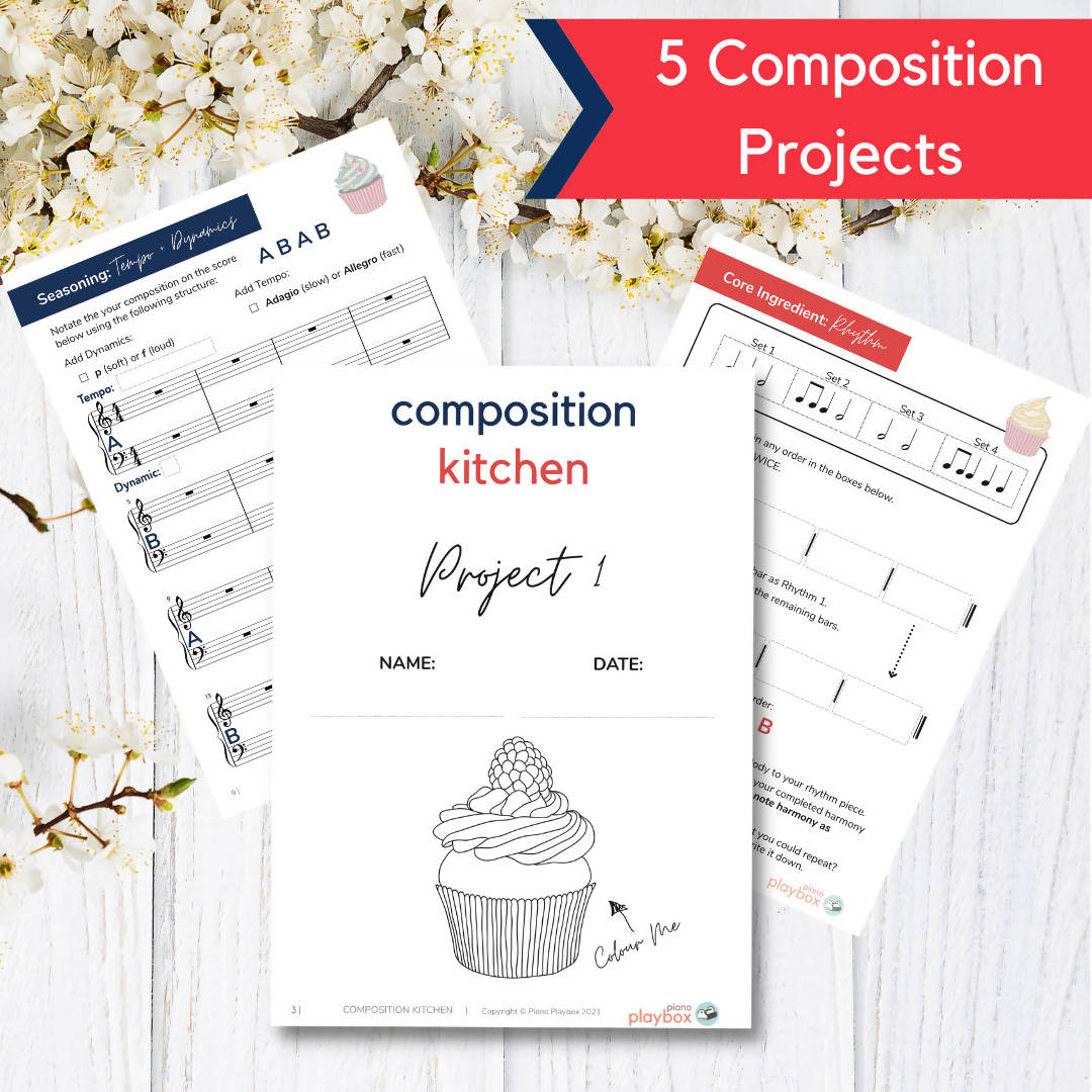 Composition Kitchen "Cupcakes" Worksheet Pack – Music Teacher Resources