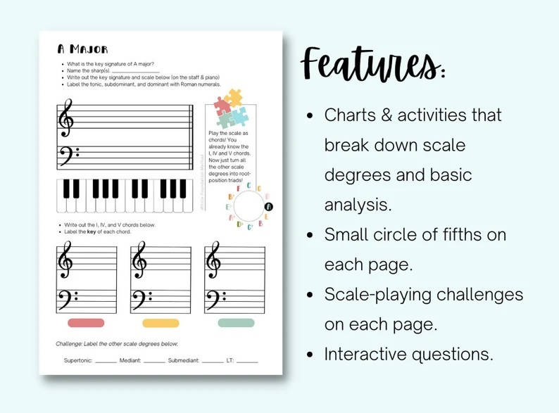 Scale Degrees Theory Worksheets – Music Teacher Resources