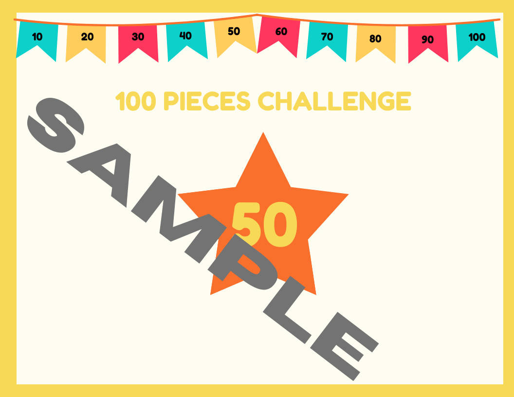100 Pieces Challenge Brag Boards & Certificates – Music Teacher Resources