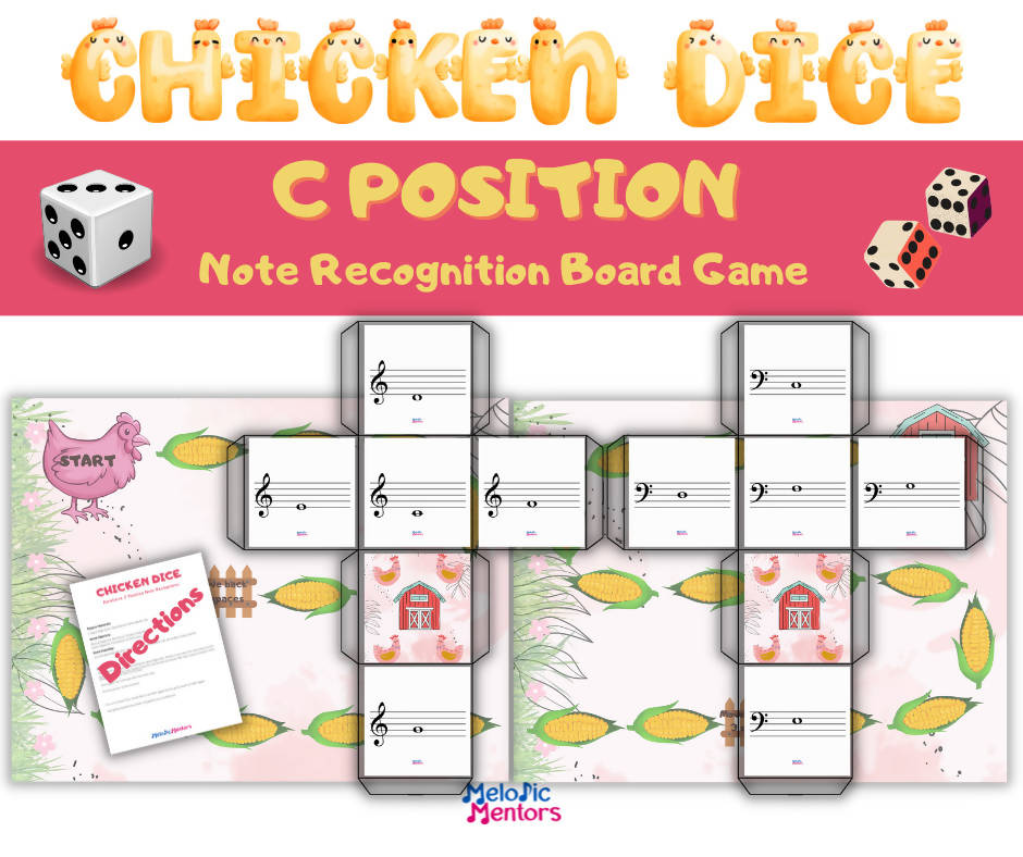 Chicken - C Position Dice Game – Music Teacher Resources