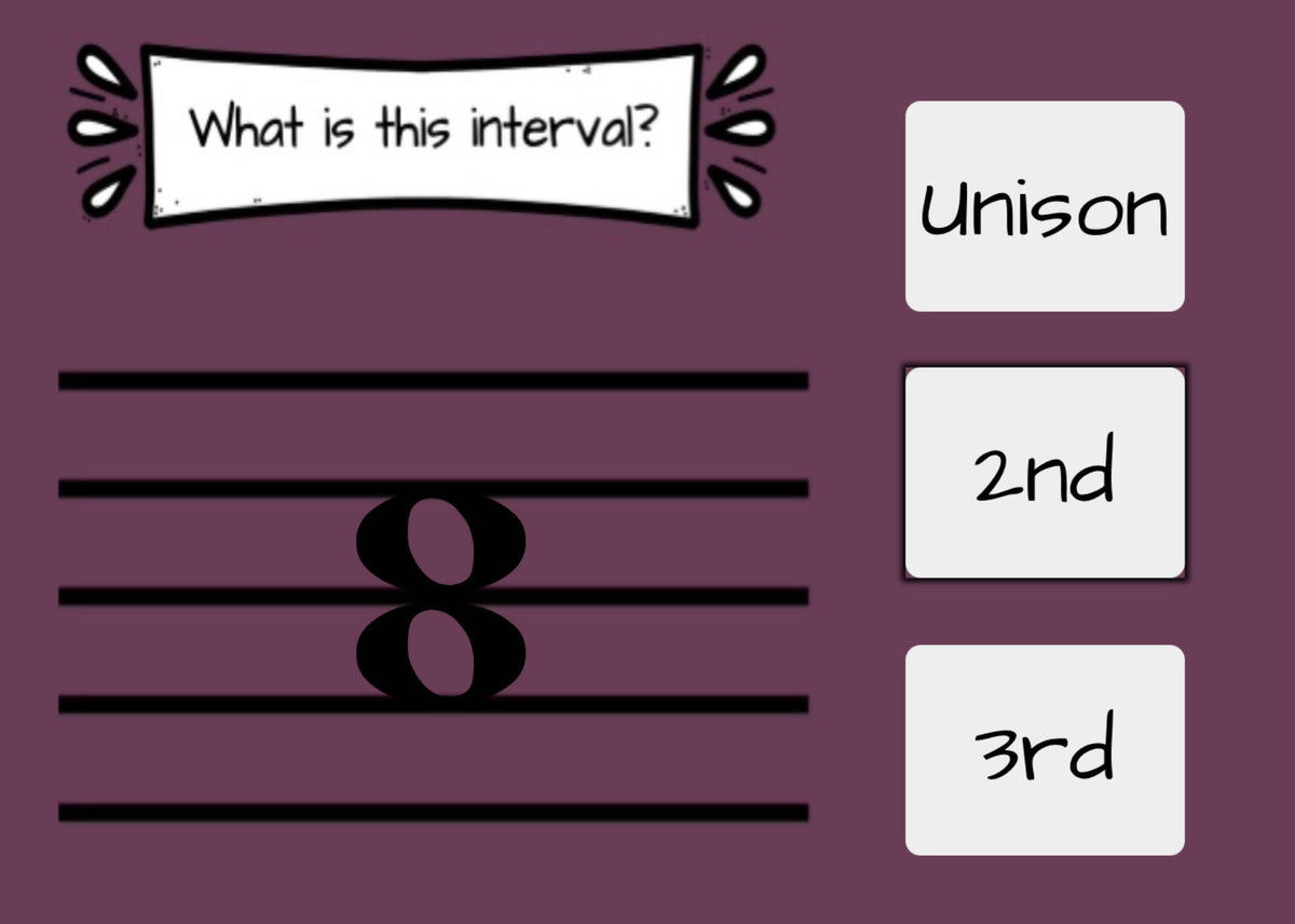 INTERVAL BOOM CARDS: Unison - 3rds – Music Teacher Resources