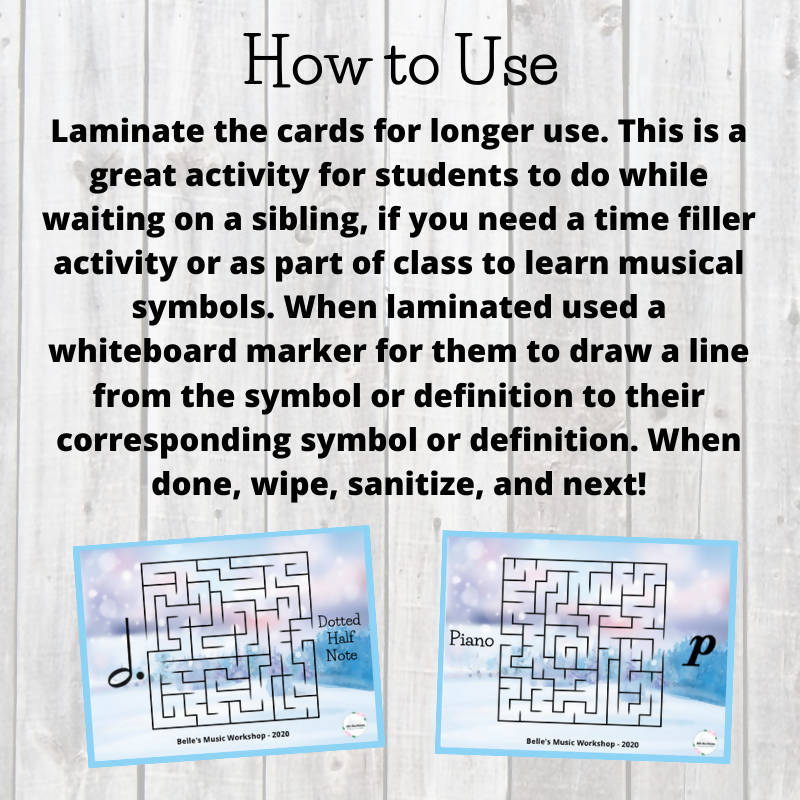 Musical Symbols Mazes - Winter Themed – Music Teacher Resources