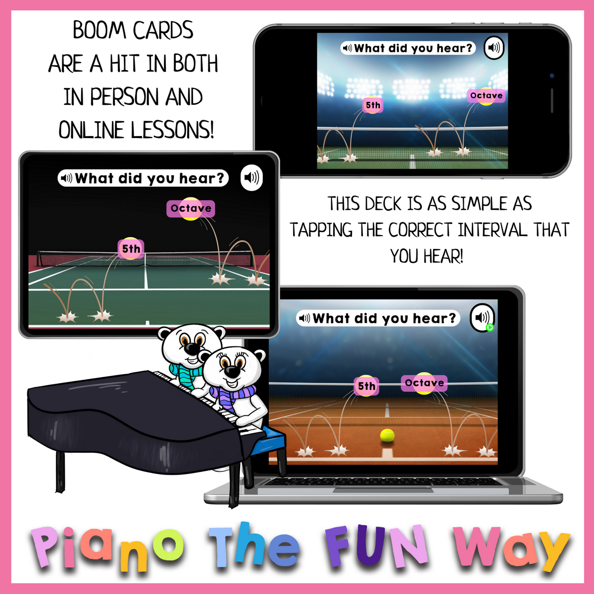 Boom Cards: Beginner Ear Training Sport Ed (5th & Octaves) – Music ...