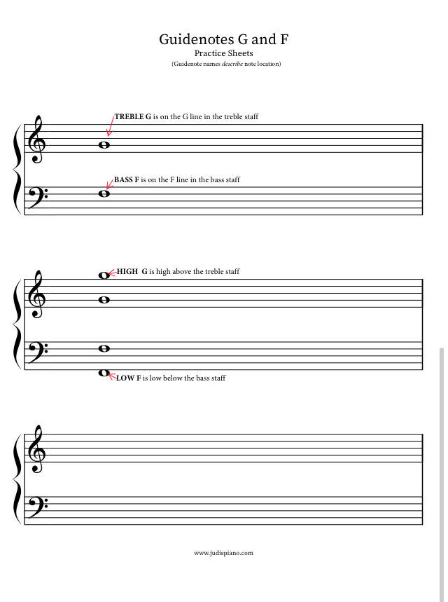 Conquering Note Names practice packet (JudisPiano) – Music Teacher ...