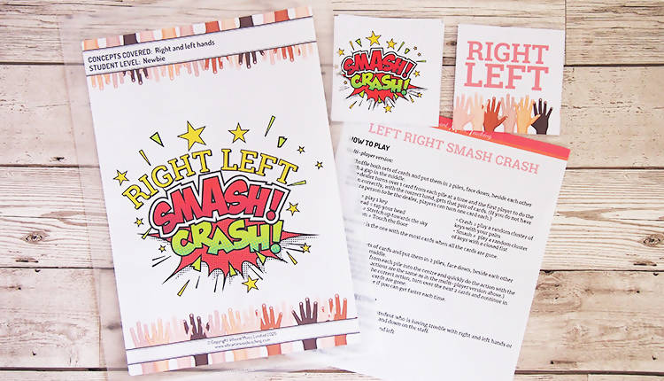 Right and left hands beginner piano game - Right Left Smash Crash ...