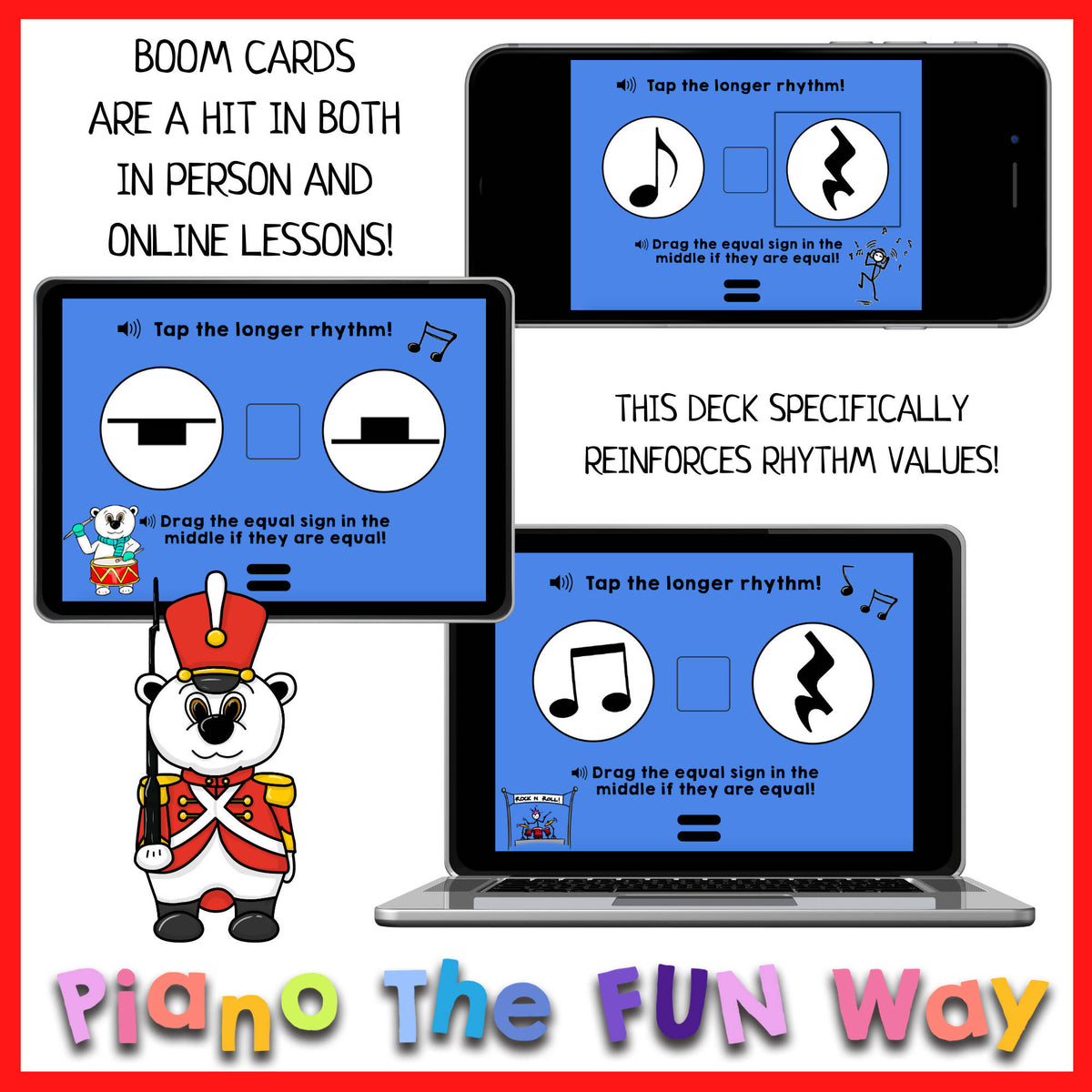 Boom Cards - Rhythm values – Music Teacher Resources