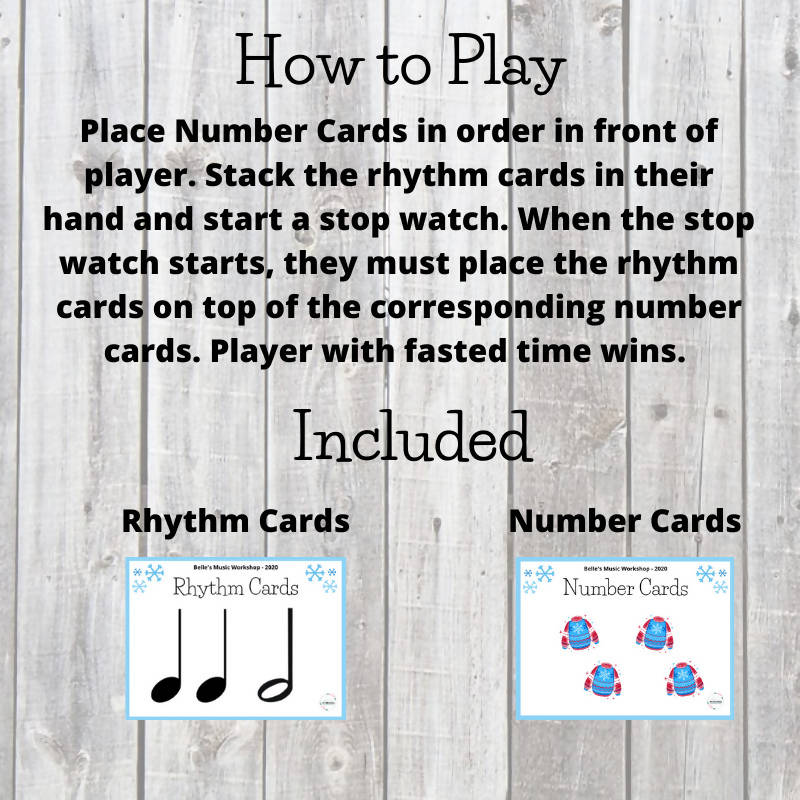 Rhythm Cards Activity - Winter Themed – Music Teacher Resources