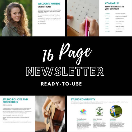 Music Studio Newsletter Template – Music Teacher Resources