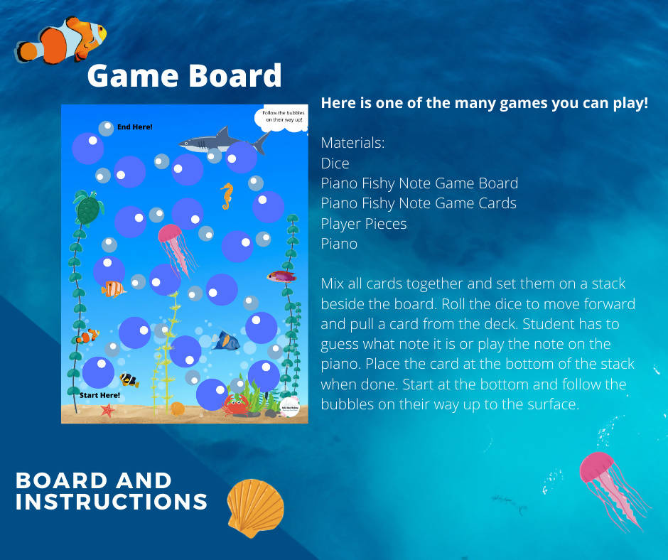 Piano Fishy Notes Game – Music Teacher Resources