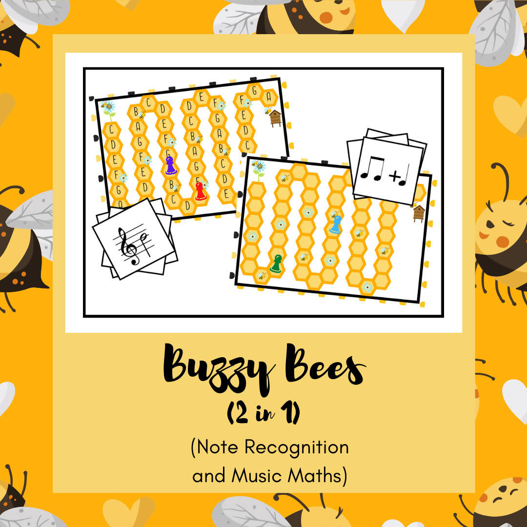 Buzzy Bees | Note Recognition & Music Maths Game (2 Games in 1) – Music ...