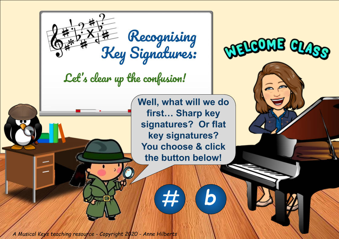 Key Signature DISCOUNT BUNDLE set - Tutorial and Game! – Music Teacher ...