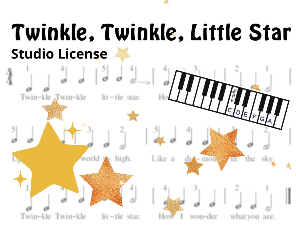 Twinkle Twinkle Little Star - Pre-Staff Alpha Notation STUDIO LICENSE ...