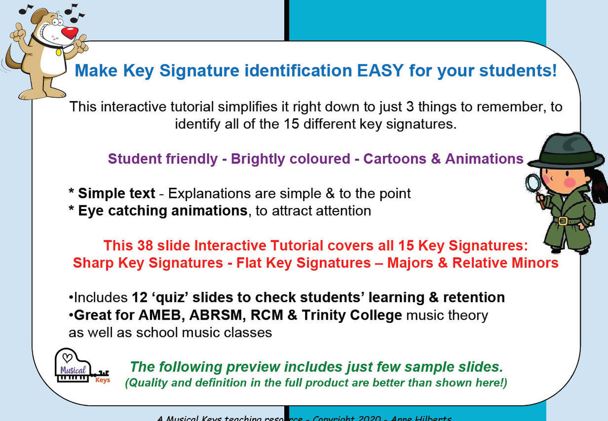 Key Signature DISCOUNT BUNDLE set - Tutorial and Game! – Music Teacher ...