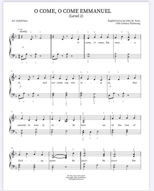 O Come, O Come Emmanuel - STUDIO LICENSE - 3 leveled arrangements - ar ...