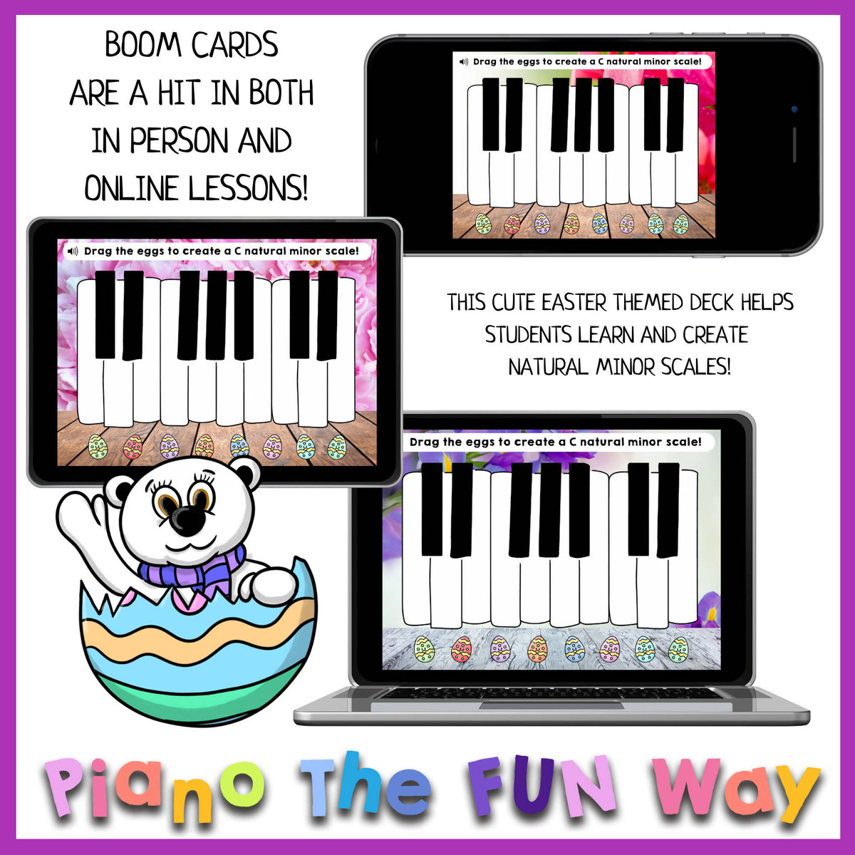 Boom Cards: Egg-Spert Natural Minor Scales 1 – Music Teacher Resources
