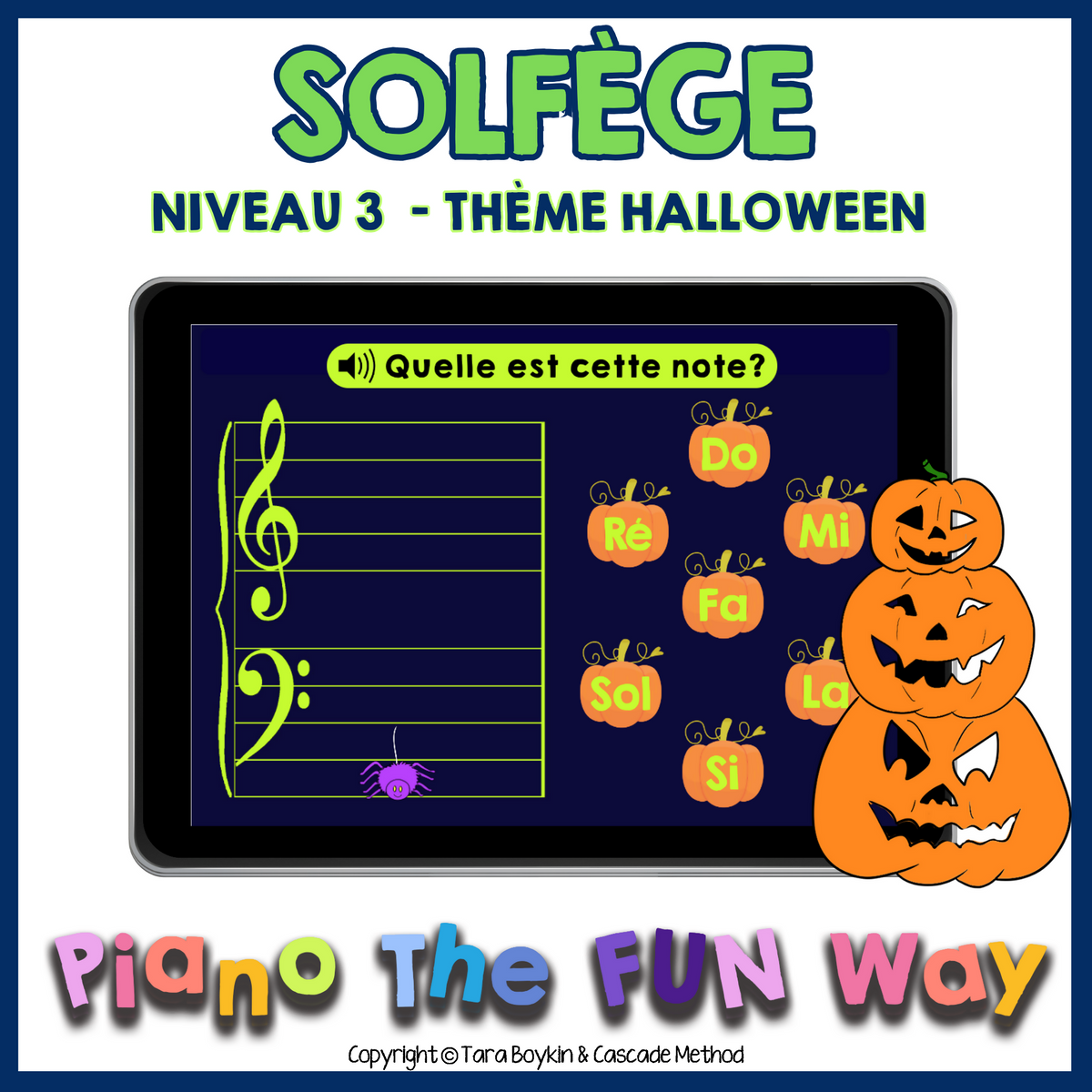 Boom Cards: Solfège Niveau 3 (Thème Halloween) – Music Teacher Resources