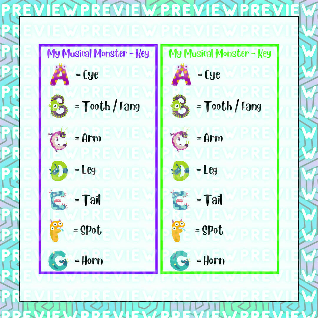 My Musical Monster | Note Reading Halloween Music Game – Music Teacher ...