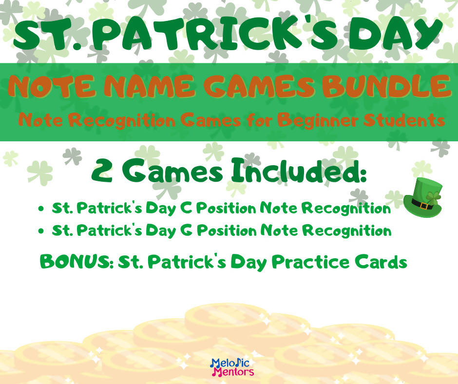 St. Patrick's Day Note Recognition Games Bundle – Music Teacher Resources