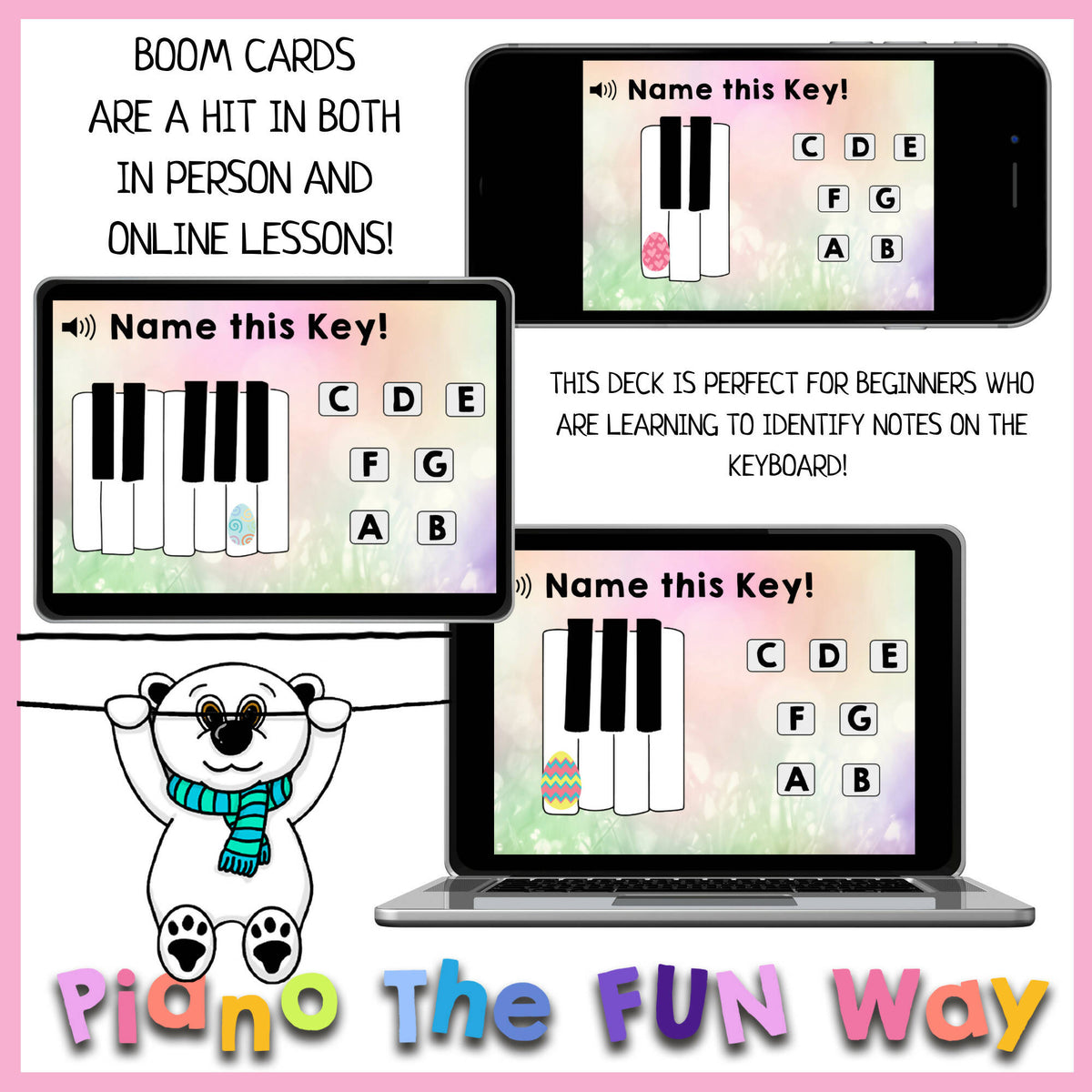 Boom Cards: Piano Keys (Easter) – Music Teacher Resources