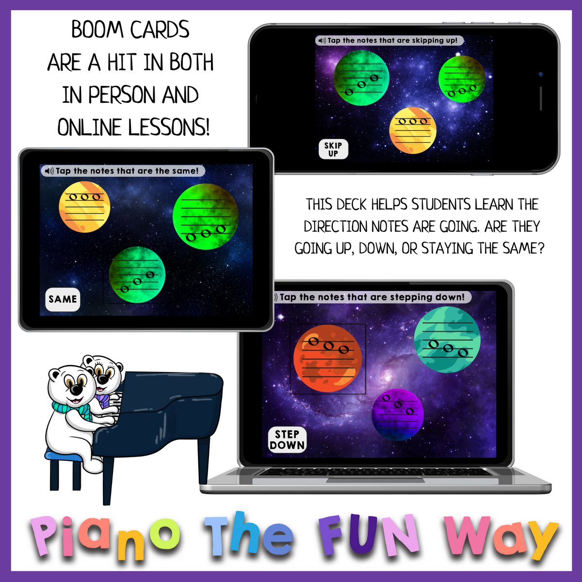 Boom Cards: Directional Reading (Space Theme) – Music Teacher Resources