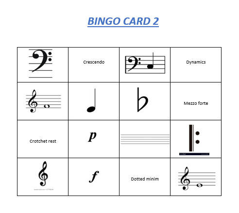 Bingo Game – Music Teacher Resources