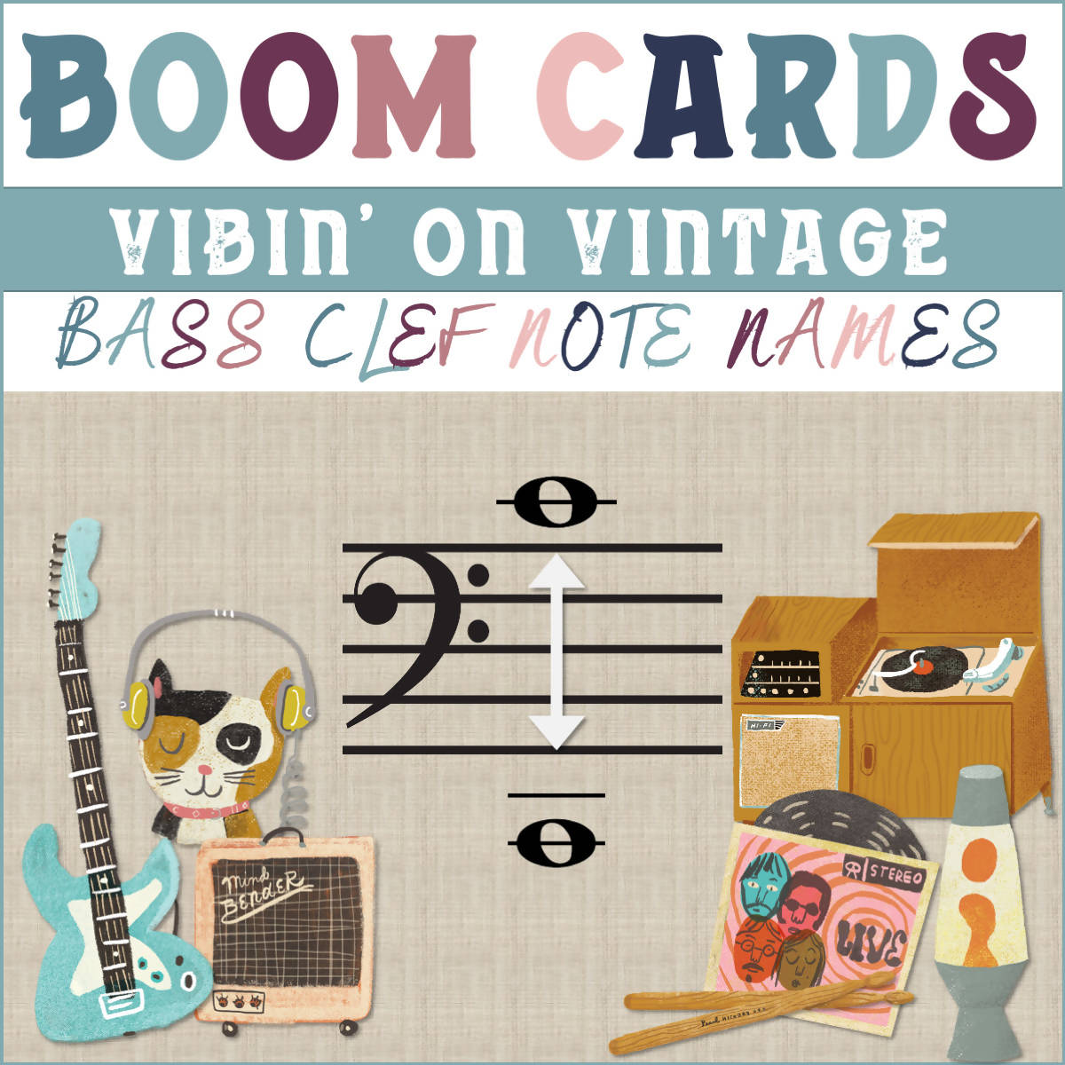 BASS CLEF NOTE NAME BOOM CARDS – Music Teacher Resources