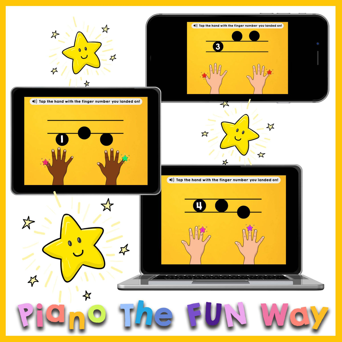Boom Cards: Finger Patterns and Numbers for Right Hand – Music Teacher ...