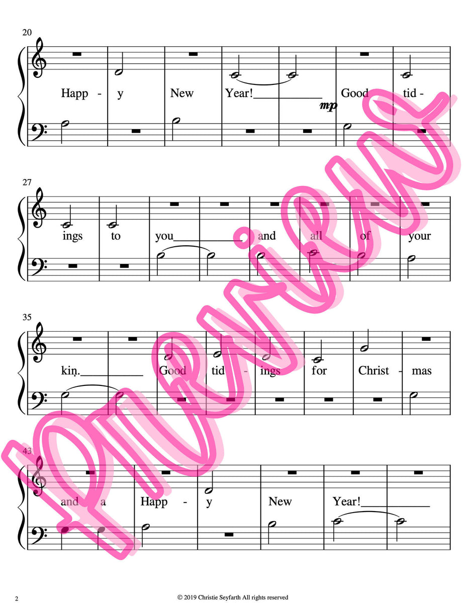 We Wish You a Merry Christmas: Early Elementary Piano Solo – Music ...