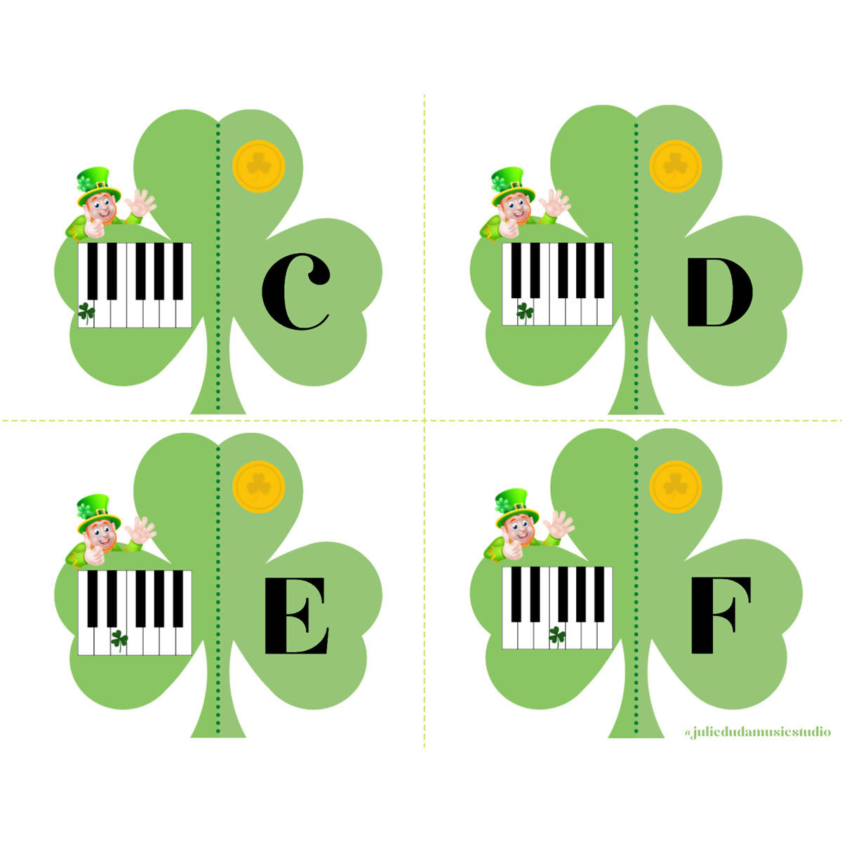 Matching Musical Shamrocks – Music Teacher Resources