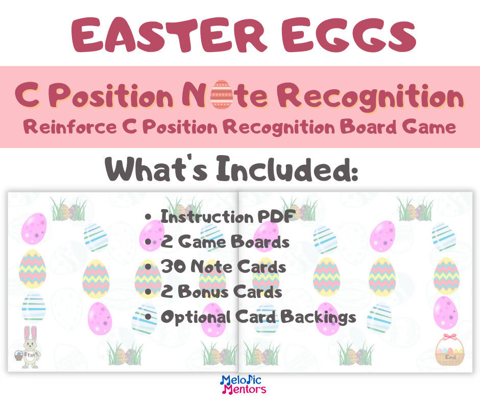 Easter Eggs C Position Note Recognition – Music Teacher Resources