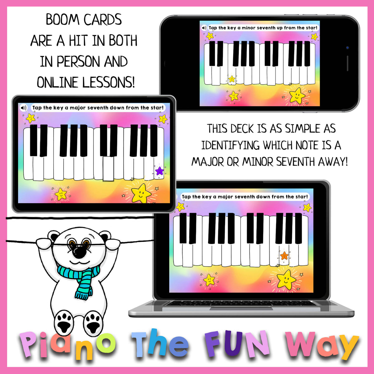 Boom Cards: Major and Minor Sevenths – Music Teacher Resources