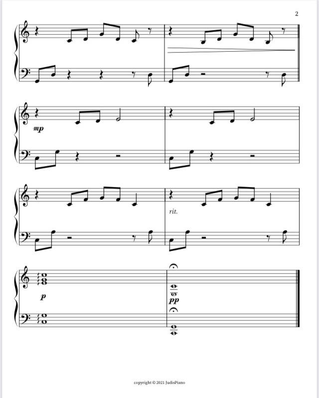 WINTER SNOW - Easy Piano Solo by JudisPiano - Studio License – Music ...