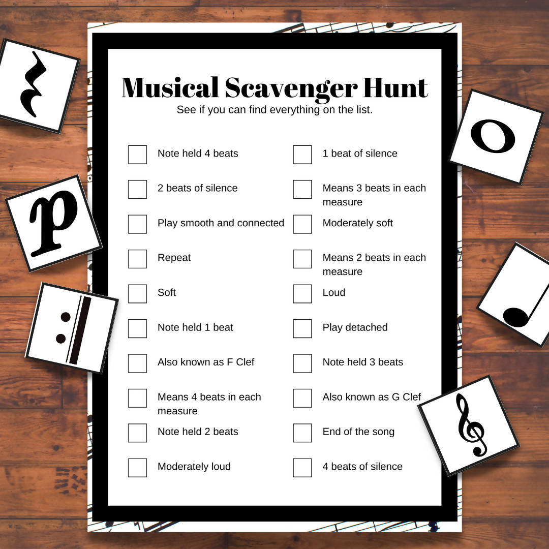 musical scavenger hunt game beginner elementary – Music Teacher Resources
