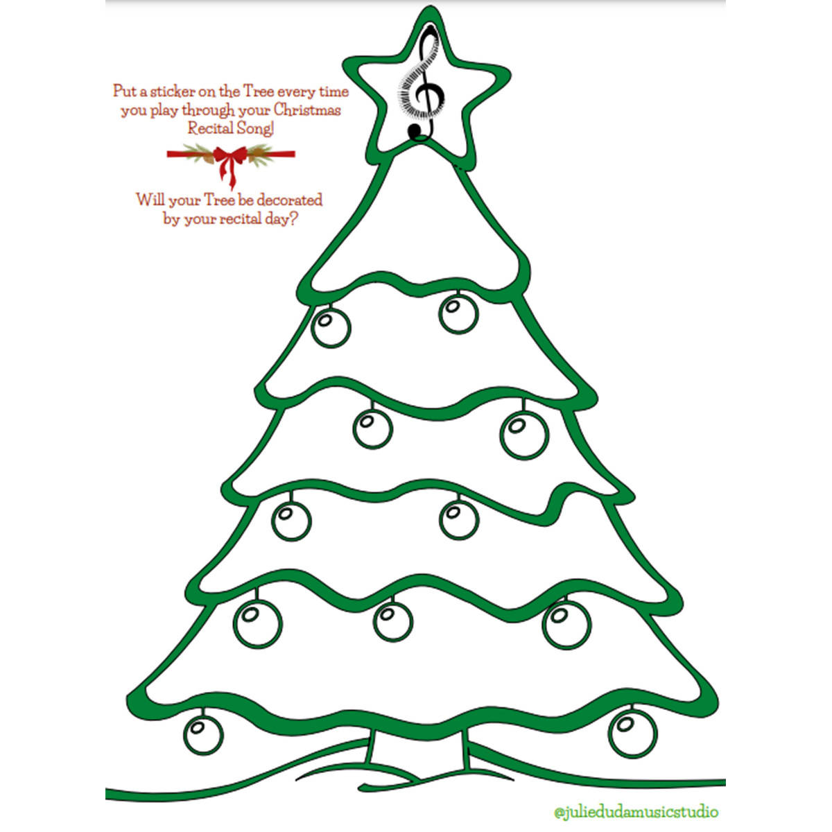 Christmas Recital Practice Tree – Music Teacher Resources