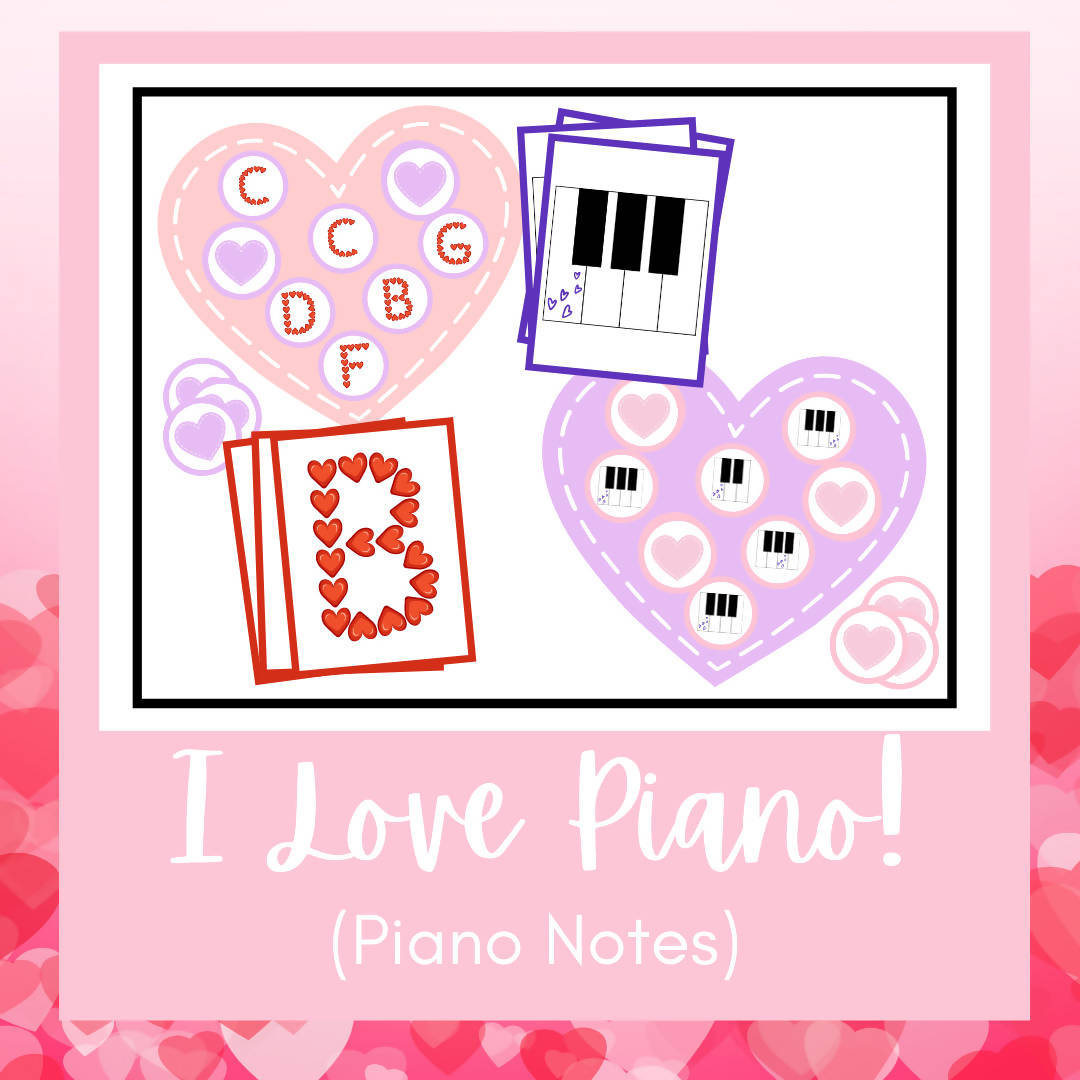 3 Piano Notes Valentine's Day Games – Music Teacher Resources