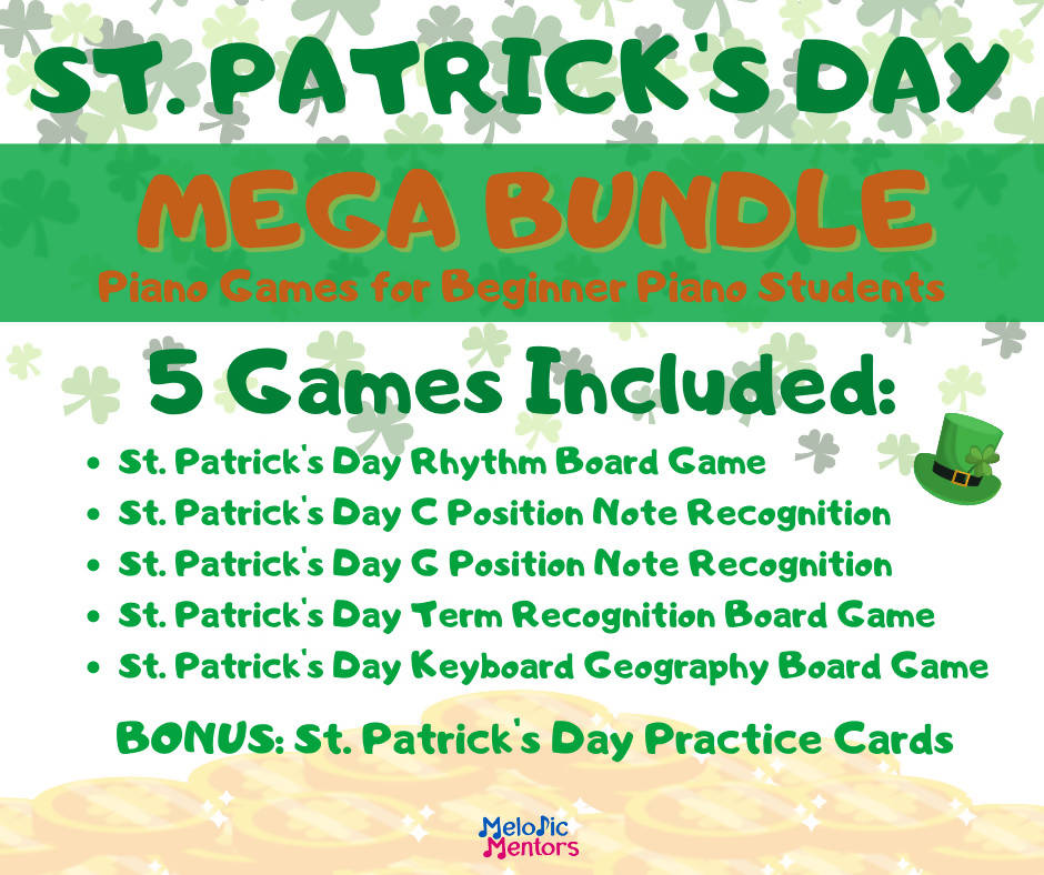 St. Patrick's Day Piano Games Mega Bundle 50% Off – Music Teacher Resources