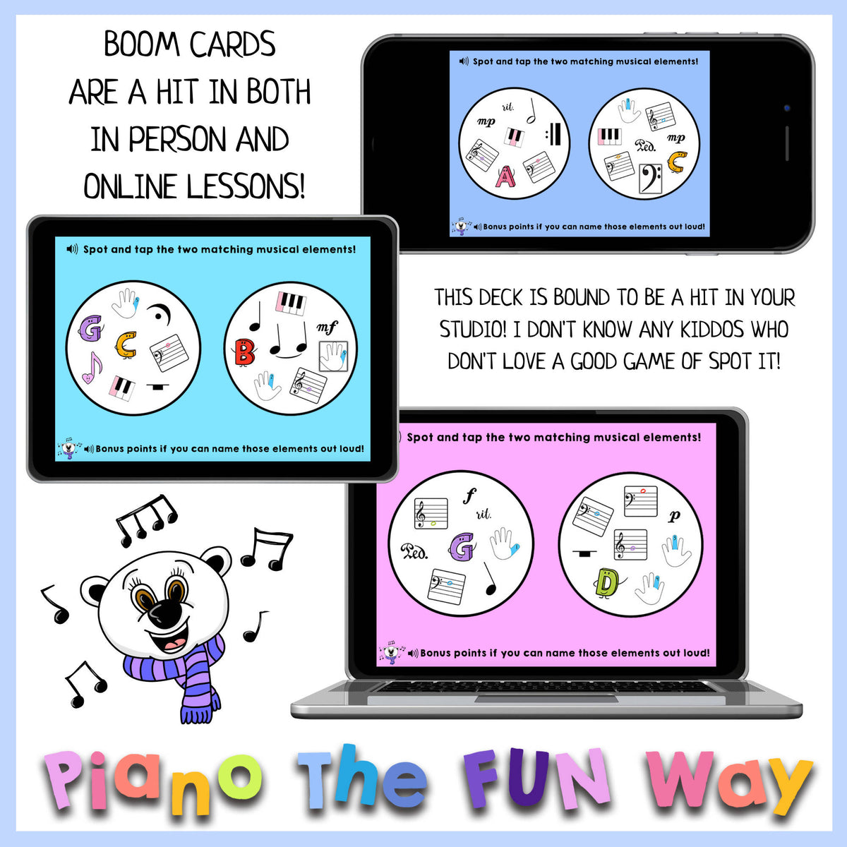 Boom Cards: Musical Spot It – Music Teacher Resources