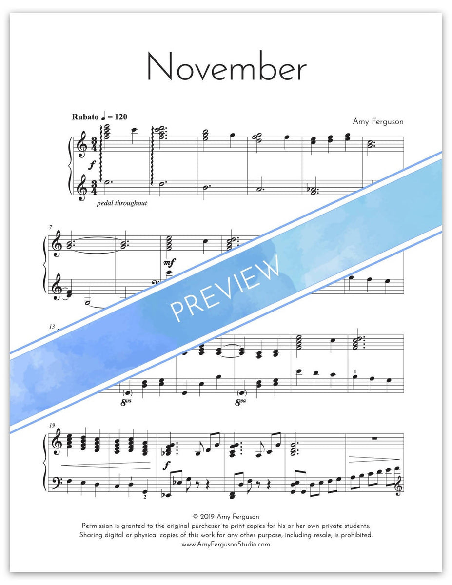 November - Studio License – Music Teacher Resources