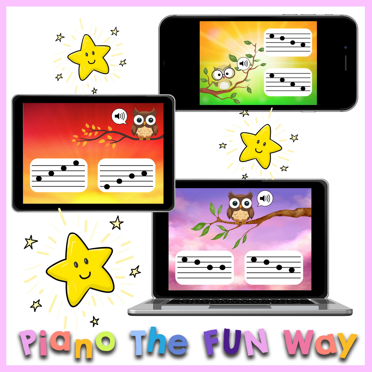 Boom Cards: Owl Melodic Ear Training (Same, Step, Skip) – Music Teacher ...