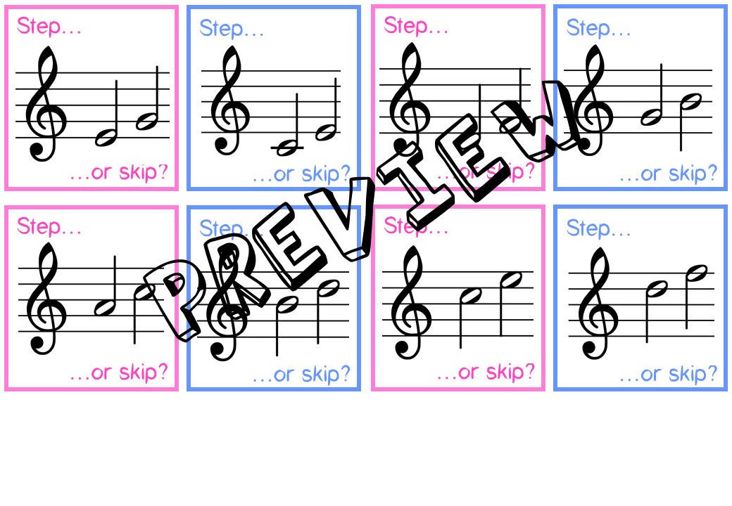 Unicorn Steps and Skips | Identifying Intervals of 2nds and 3rds Game ...